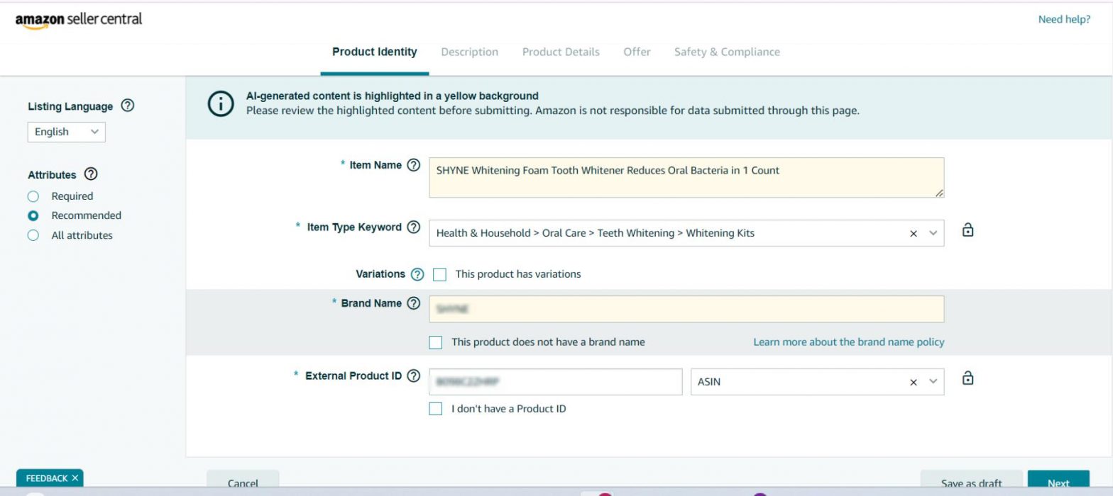 Amazon’s Generative AI for Optimized Product Listing