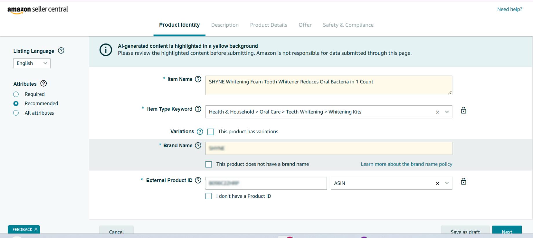 Amazon’s Generative AI for Optimized Product Listing