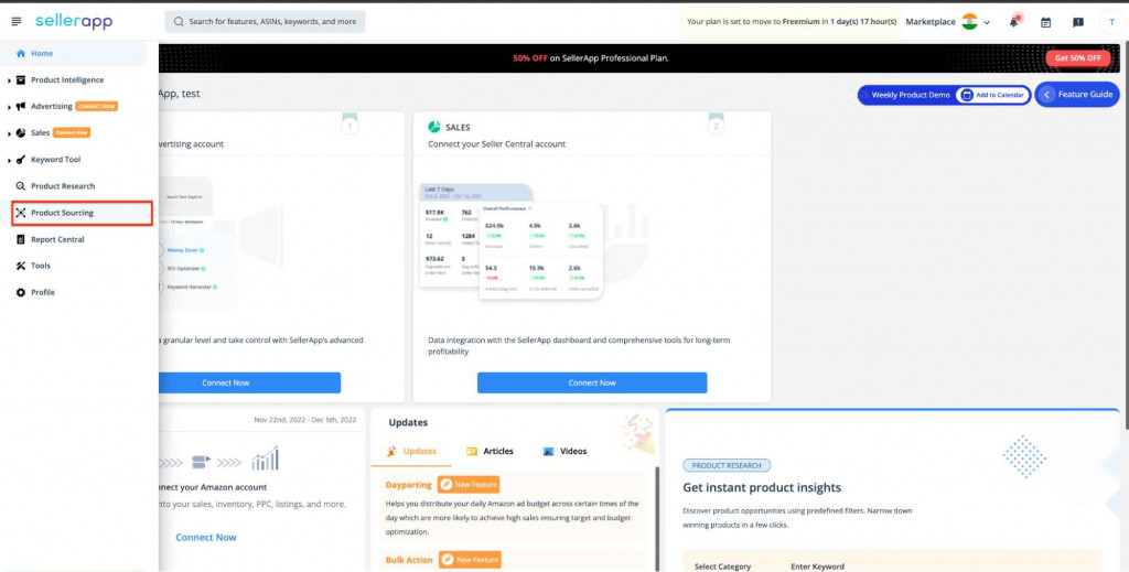 Amazon Product Sourcing - Feature Overview | SellerApp Help